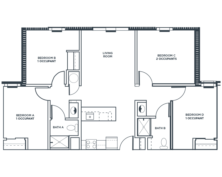 Four Bedroom Apartment Floor Plans